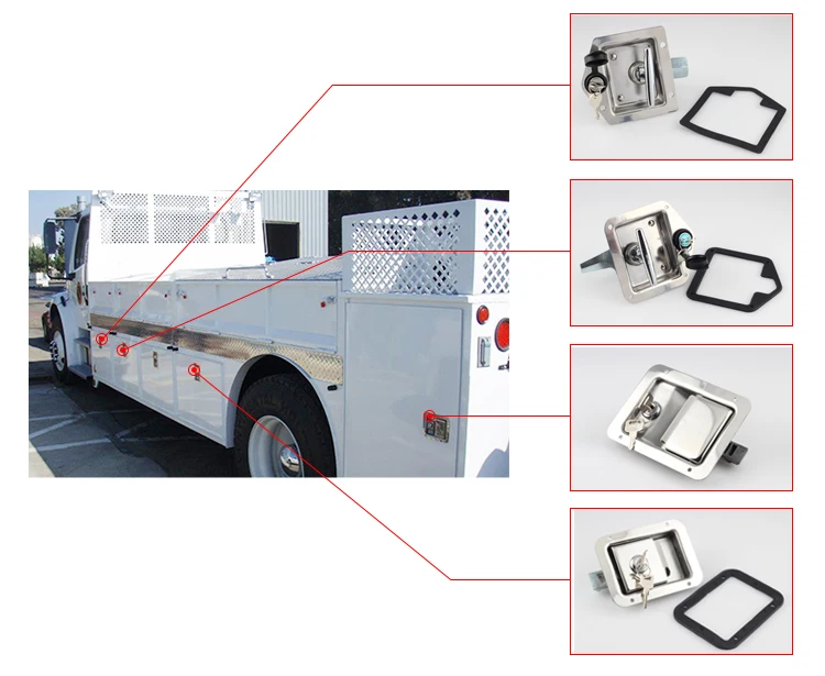 Recessed Door Generator Box Plastic Cabinet Flush Paddle Handle Lock ...