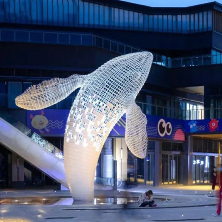 Hollow Dolphin Steels Sculptures Porpoise Metal Statue Delphinidae ...