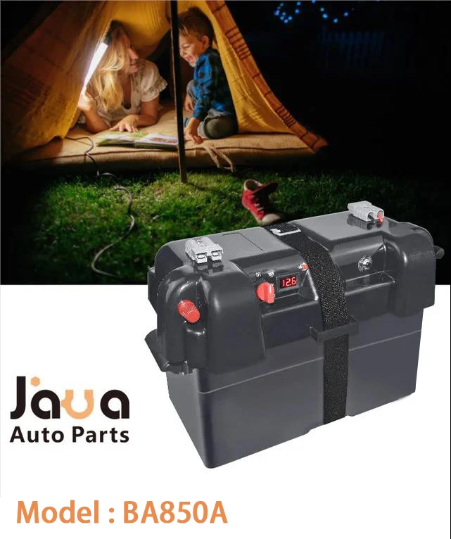 JIAHUA Outdoor Plastic Waterproof 12v Battery Box for Camping