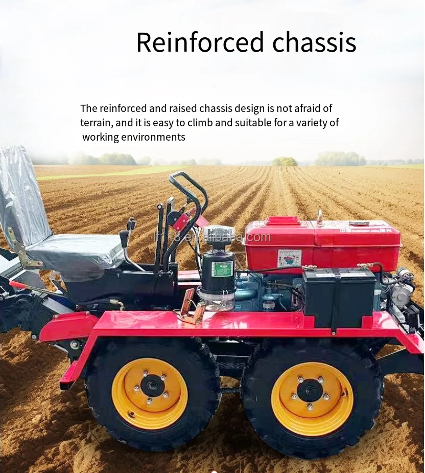 25 Horsepower Riding Mini Four Wheel Plow Tractor Small Four-wheel Belt ...