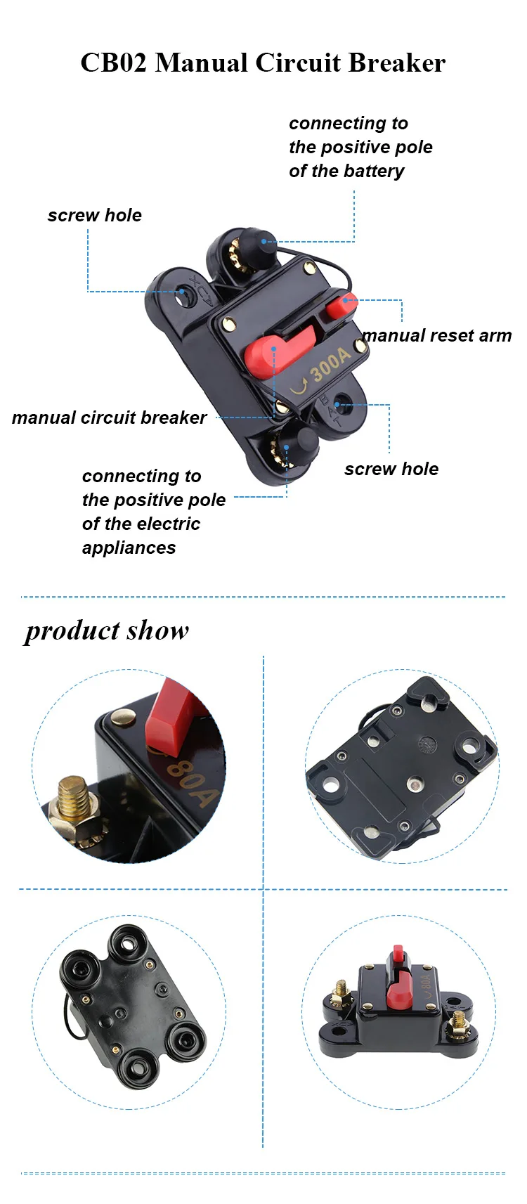 Buy Wholesale China Hi Amp Cb02 Thermal Waterproof Circuit Breaker For ...