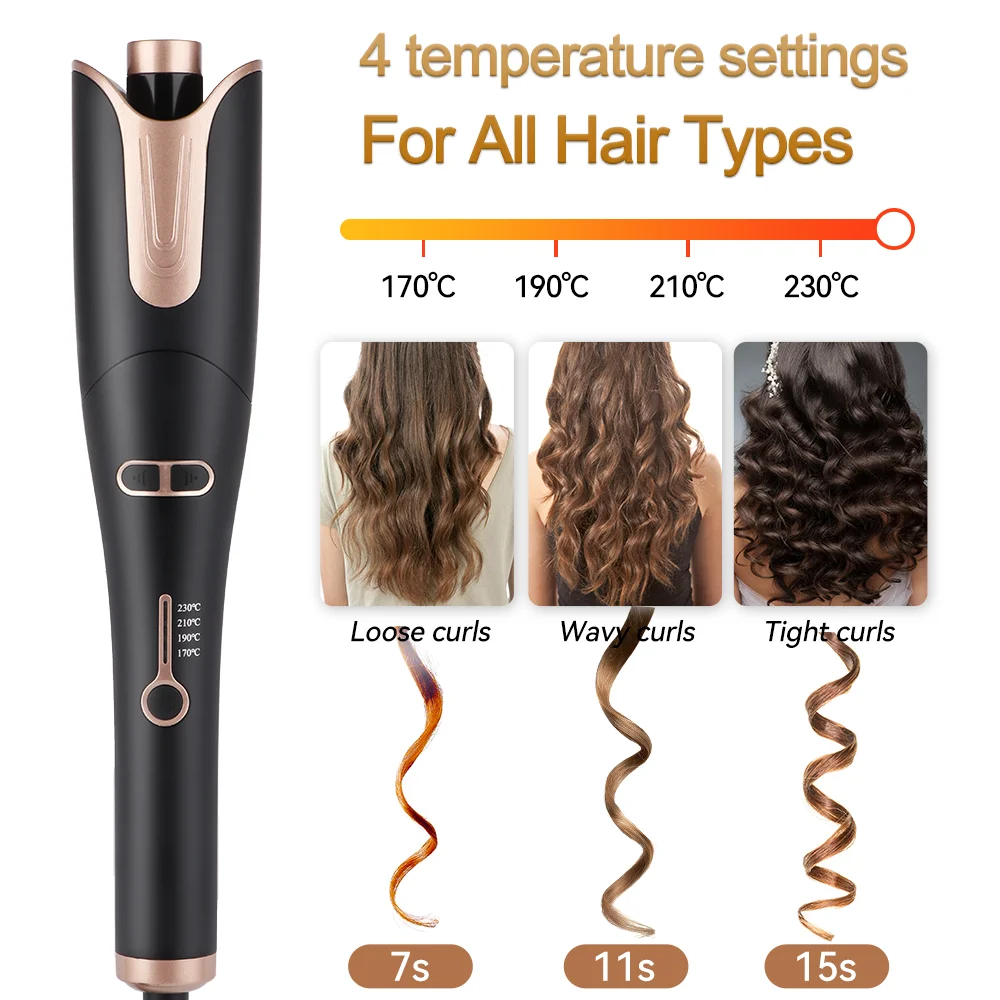 Portable Electric Big Barrel Hair Styling Tools Ceramic Curling Iron ...