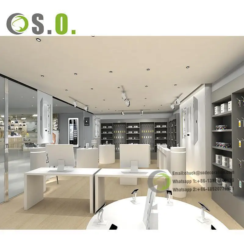 Hot Mobile Phone Shop Counter/wooden Shop Mobile Phone Display Counter ...