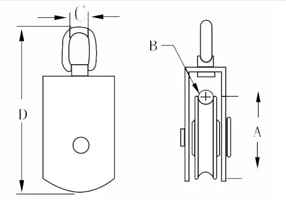 Wire Rope Swivel Pulley M50 Ss304 Ss316 Double Wheels Swivel Small Rope ...