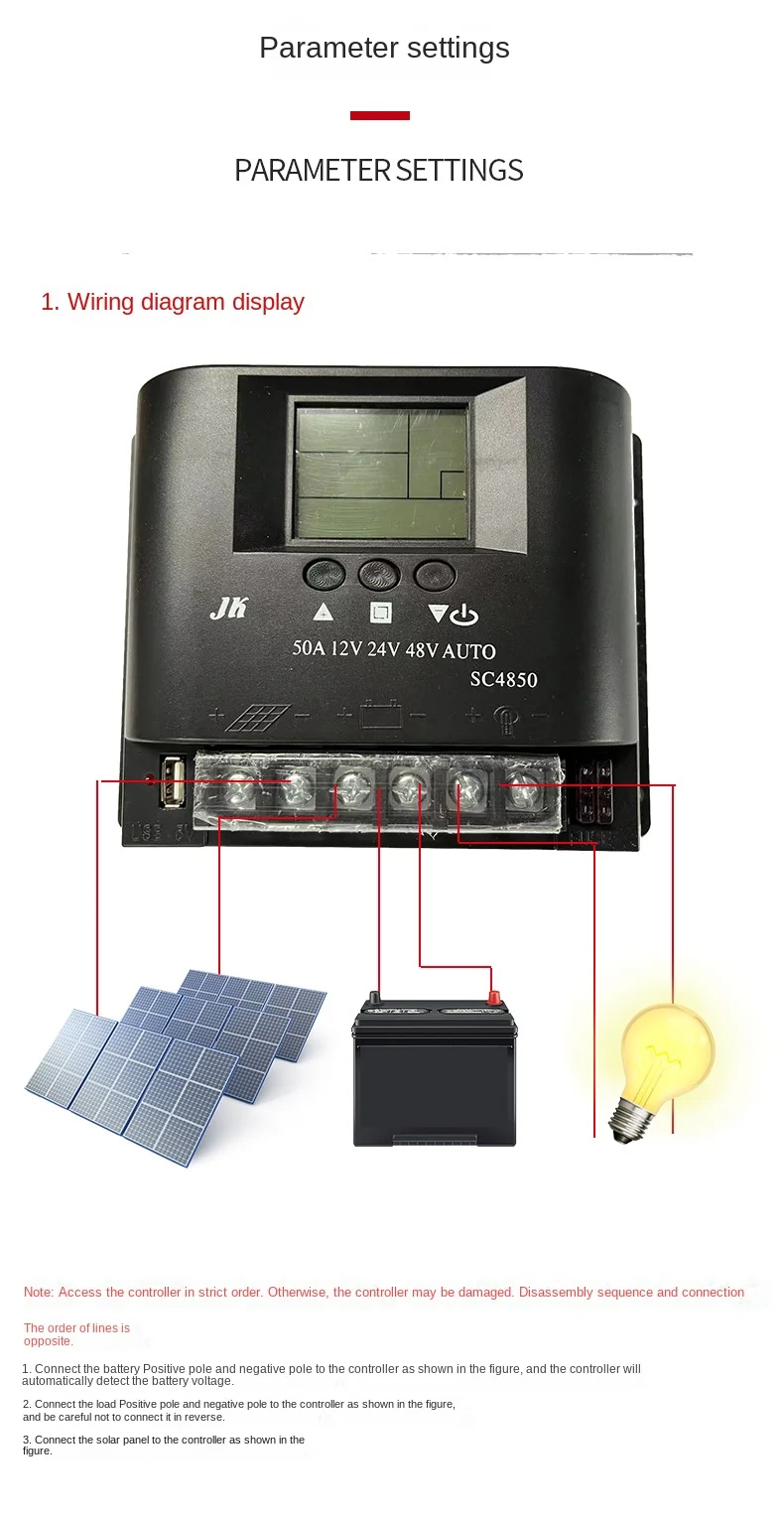 Charge Controller 48V 60A Automatic Solar Battery Panel Controller ...
