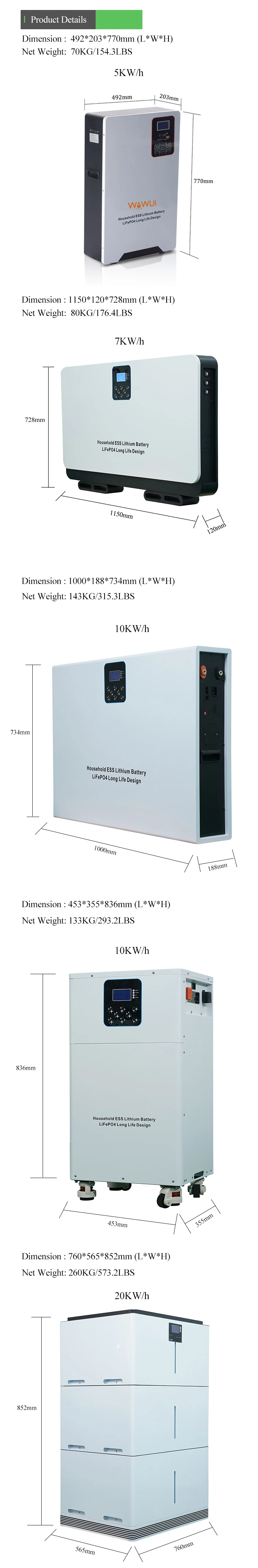 Shenzhen Wawui 48v 100ah Lifepo4 Stack Battery Stacked Lithium Battery ...