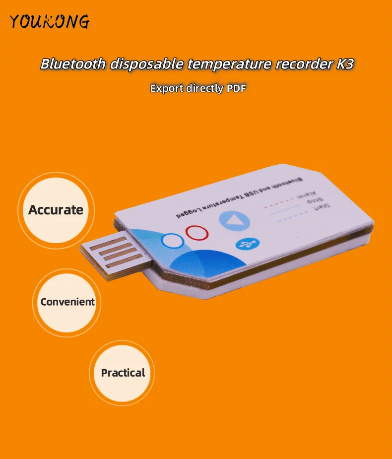 Single Use USB Temperature Humidity Recorder - Bluetooth Data Logger ...