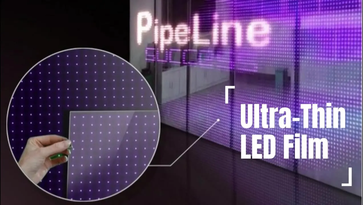 Flexible Transparent Film LED Screen for Glass Windows