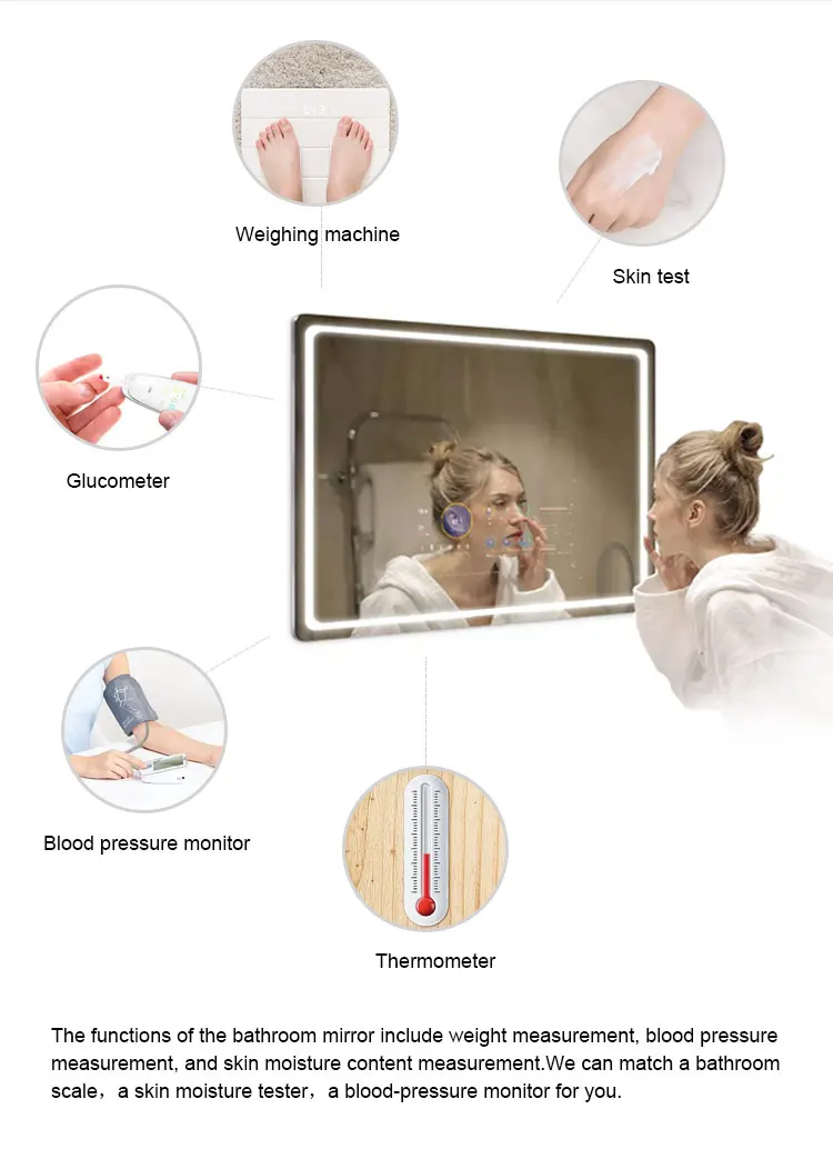 HONGNUO Smart Bathroom Mirror - Illuminated & Magnifying