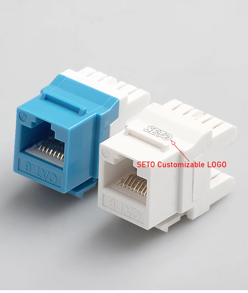 Rj45 Cat6 Keystone Jack 180° Utp Connector For Cat6 Cable Oem