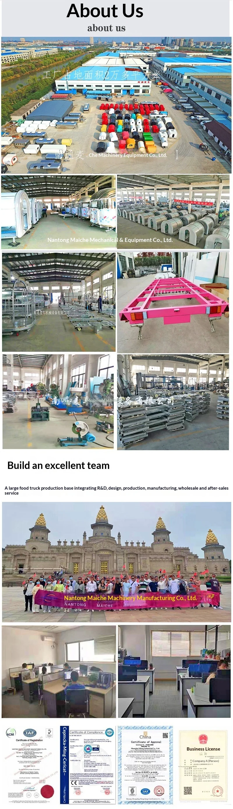 Custom Stainless Steel European Food Service Trailer for Breakfast ...