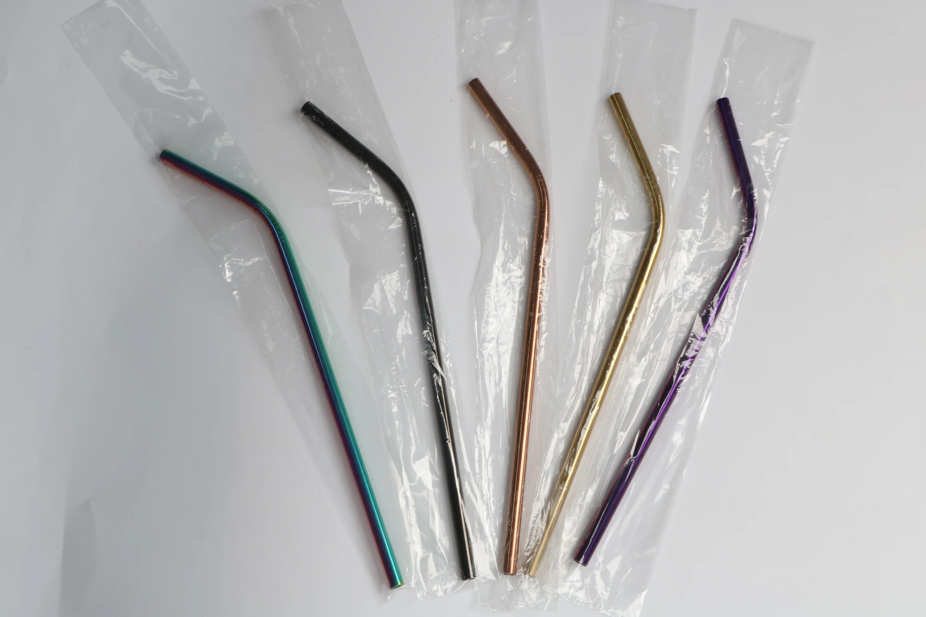 Beveled Stainless Steel Boba Straws Set Charcosl Wide Reusable ...