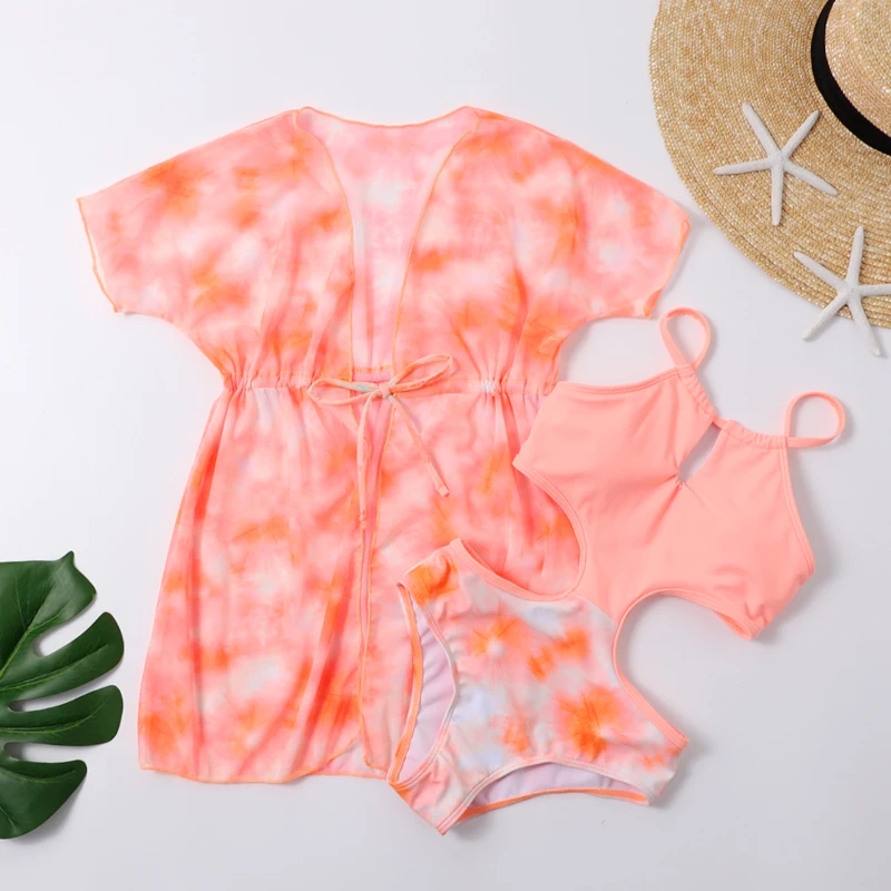 Hot Sale Girl Bikini Colorful Mesh Cover Up Halter Lace Up Removable ...
