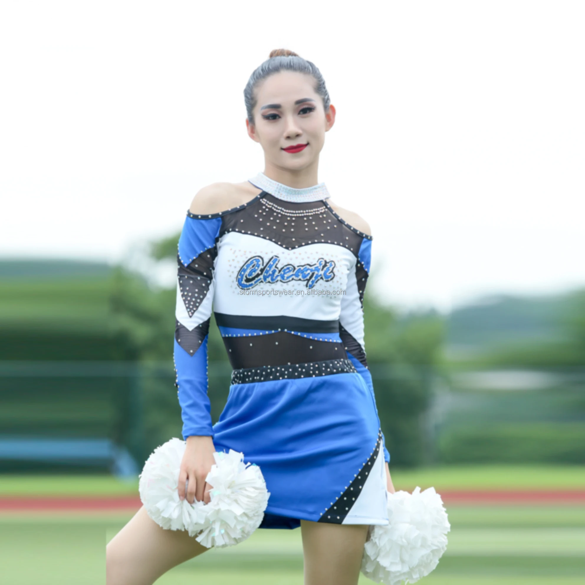 Cheerleading Uniforms Customized Costume Design With Rhinestones ...