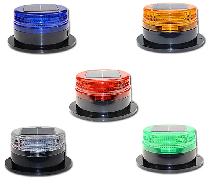 Traffic Warning Lights Emergency Blinking Strobe Light Solar Flashing Warning Lights With ...