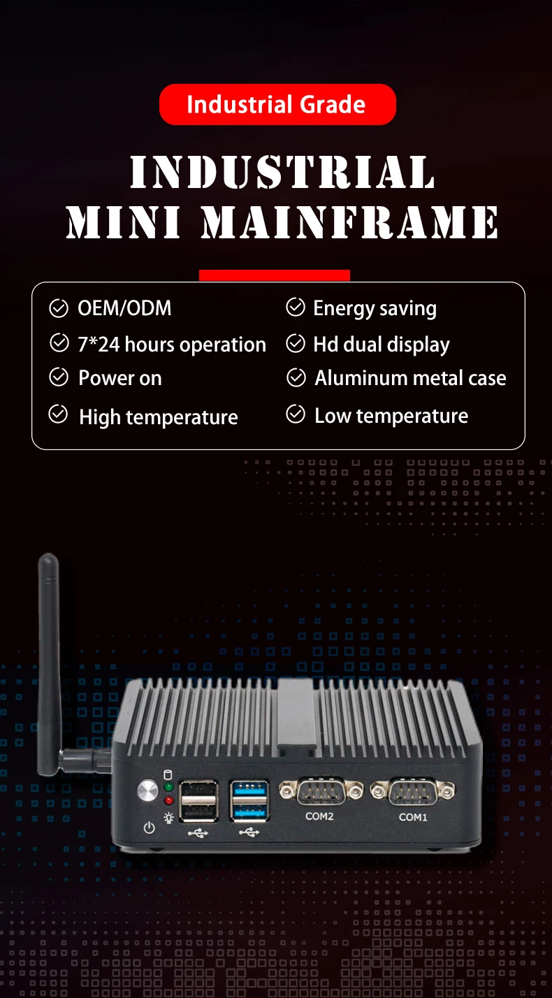KTB 122 Mini PCs 4th 6-9th 10th 11th 12th 13th J6412 N100 J4125 Industrial Computer Nuc Fanless ...