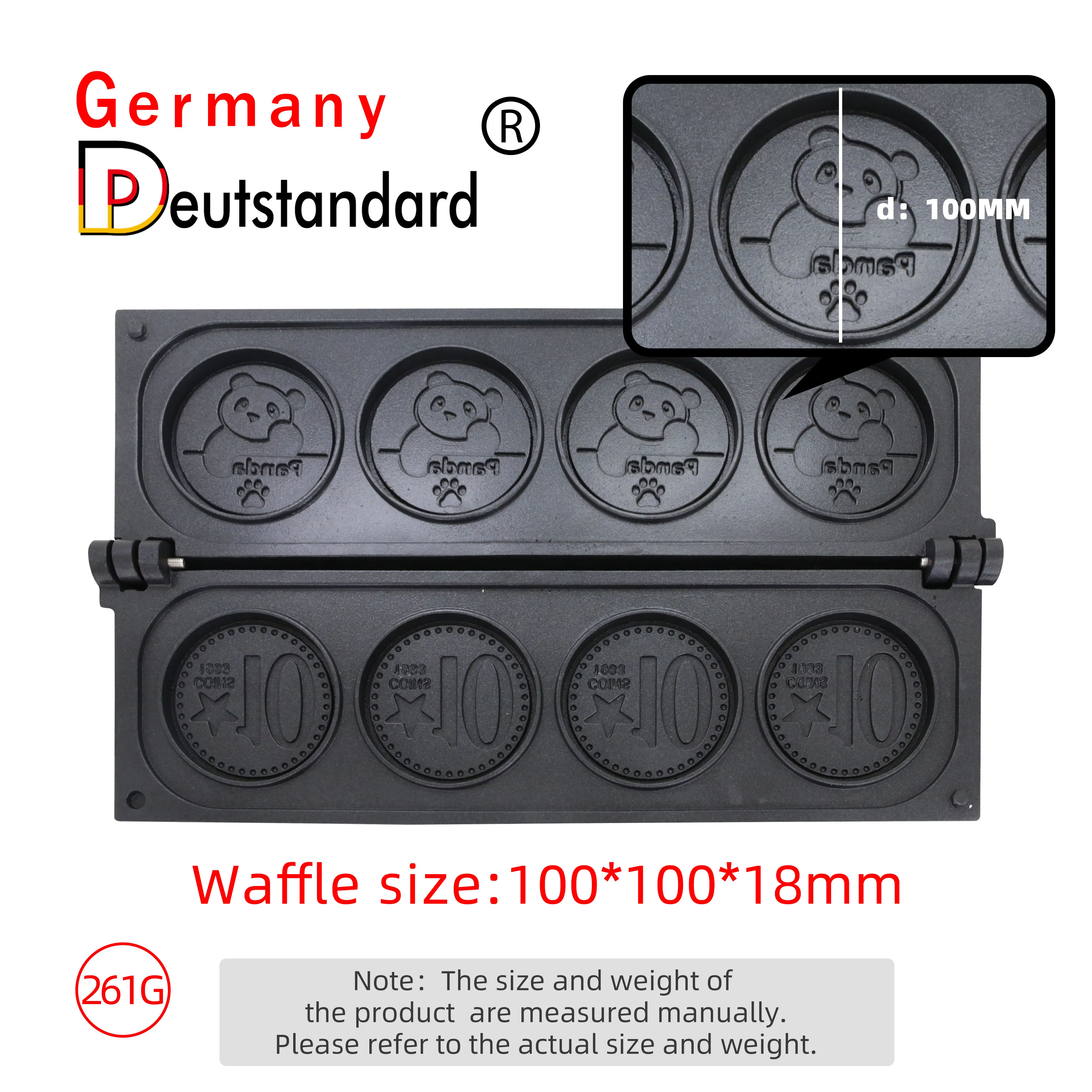 Commercial Electric Cheese Cartoon Coin Waffle Maker 8pcs Gold Coin ...