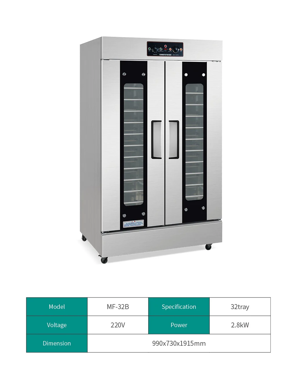 32-Tray Electric Bread Fermentation Machine for Baking & Sourdough