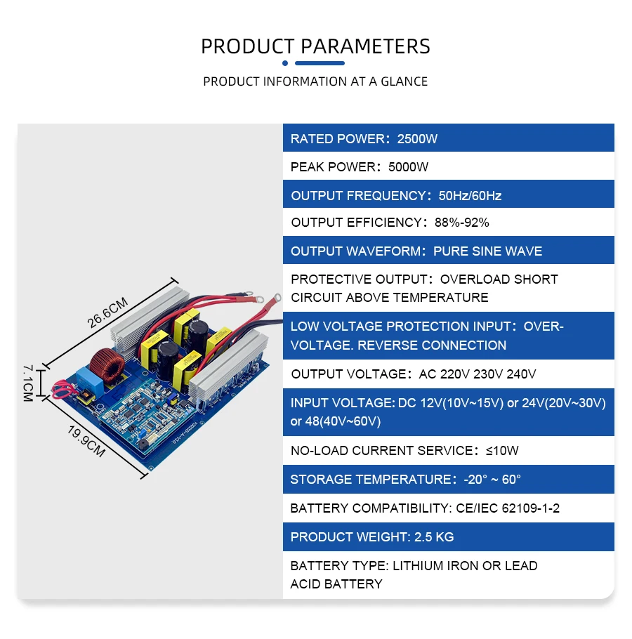 Fchao Portable Dc Ac Power System Pure Sine Wave Inverter Pcb ...