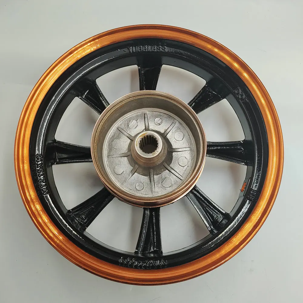 10inch Octagonal Rear Disc Orange Rim Motorcycle Wheel Aluminum Rear ...