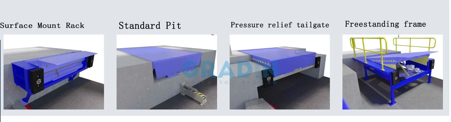 Loading Auxiliary Ramp Hydraulic Boarding Bridge Platform Boarding Bridge Hydraulic Dock Leveler ...