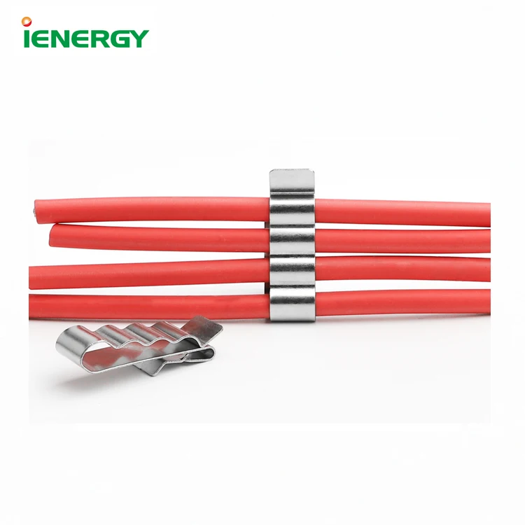 Sus304 Module Frame Clip 4x4mmsq Solar Cable Clips Pv Wire Clamp Solar ...