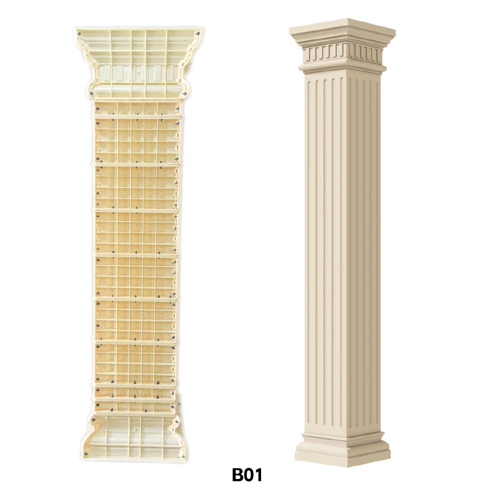 Factory Direct 35 40 50 60 cm Concrete Square Roman Column Mold ...