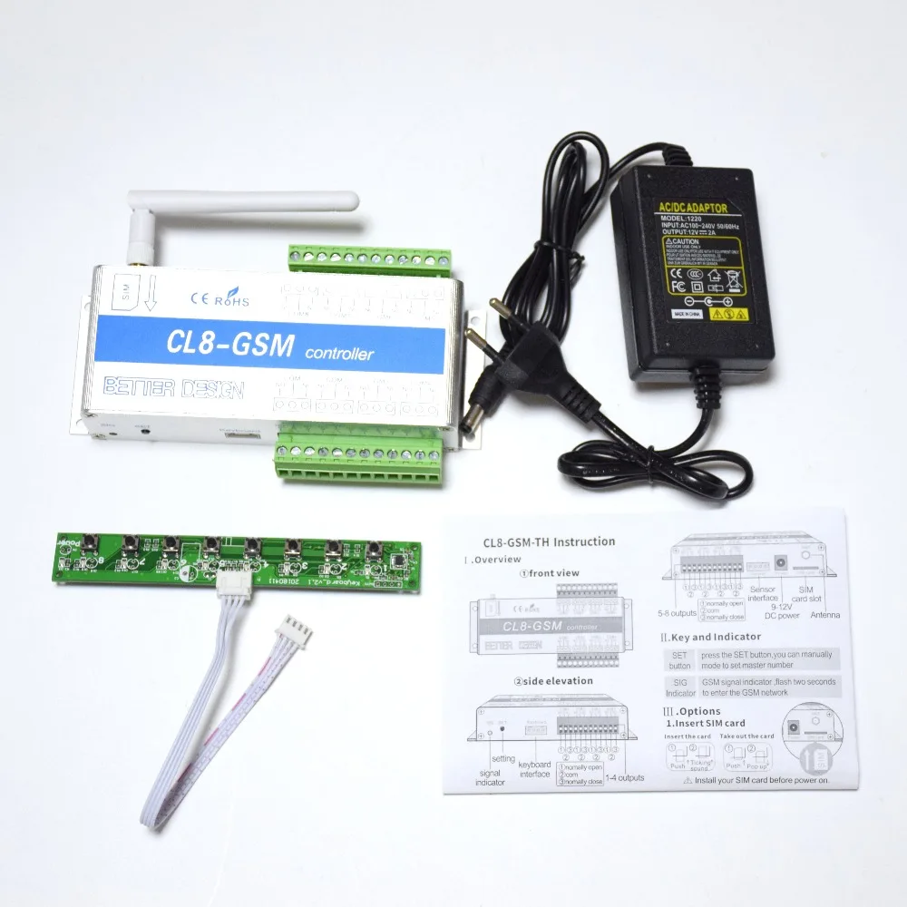8 Channel Relay CL8-GSM SMS GSM APP Remote Controller
