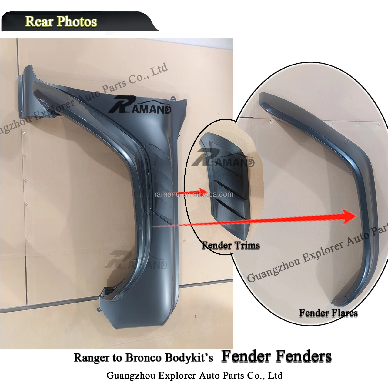 Ranger T6 T7 T8 Bumper Kit - Upgrade to Bronco Raptor Style