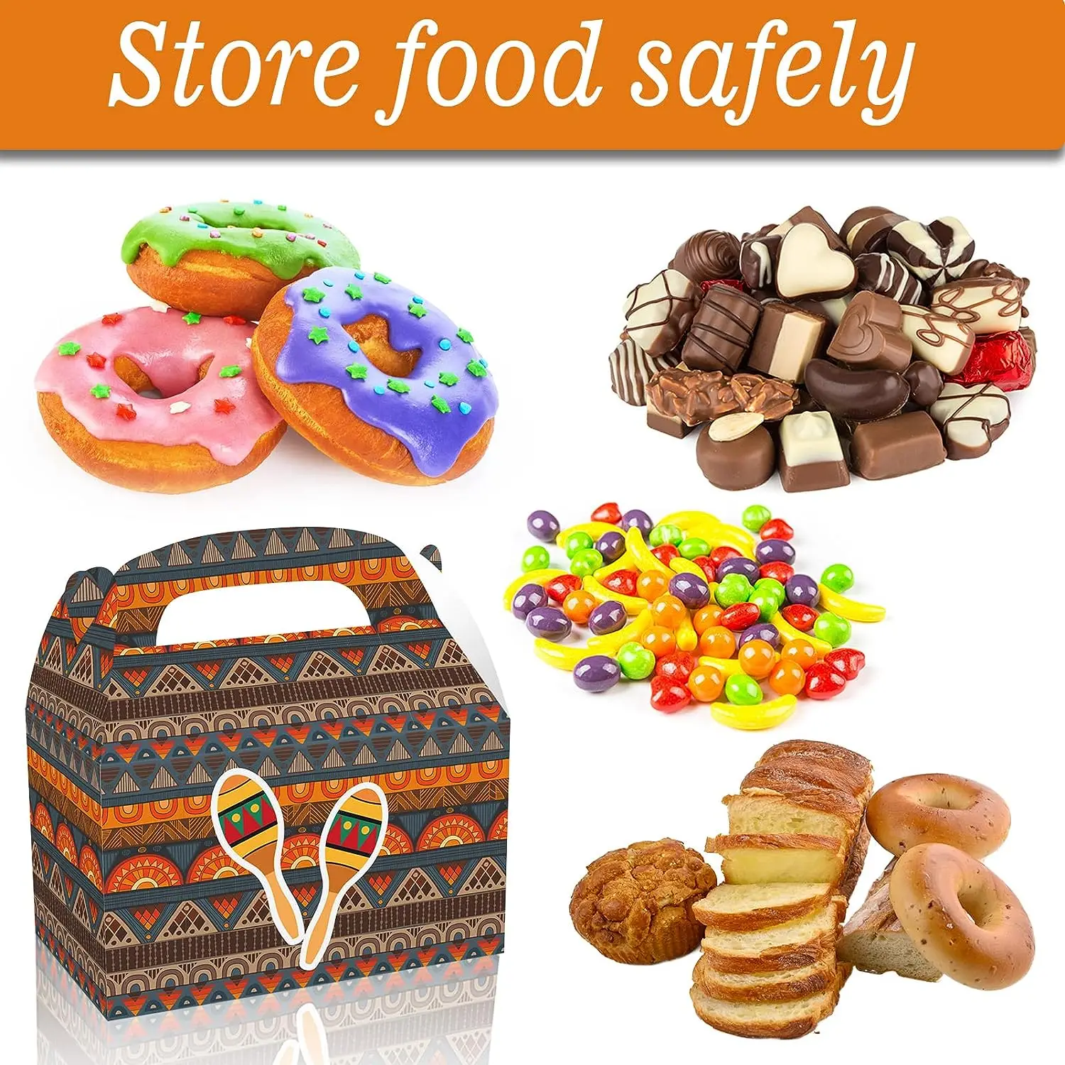 12Pcs Mexican Fiesta Treat Boxes Mexican Themed Goodie Boxes Mexican ...