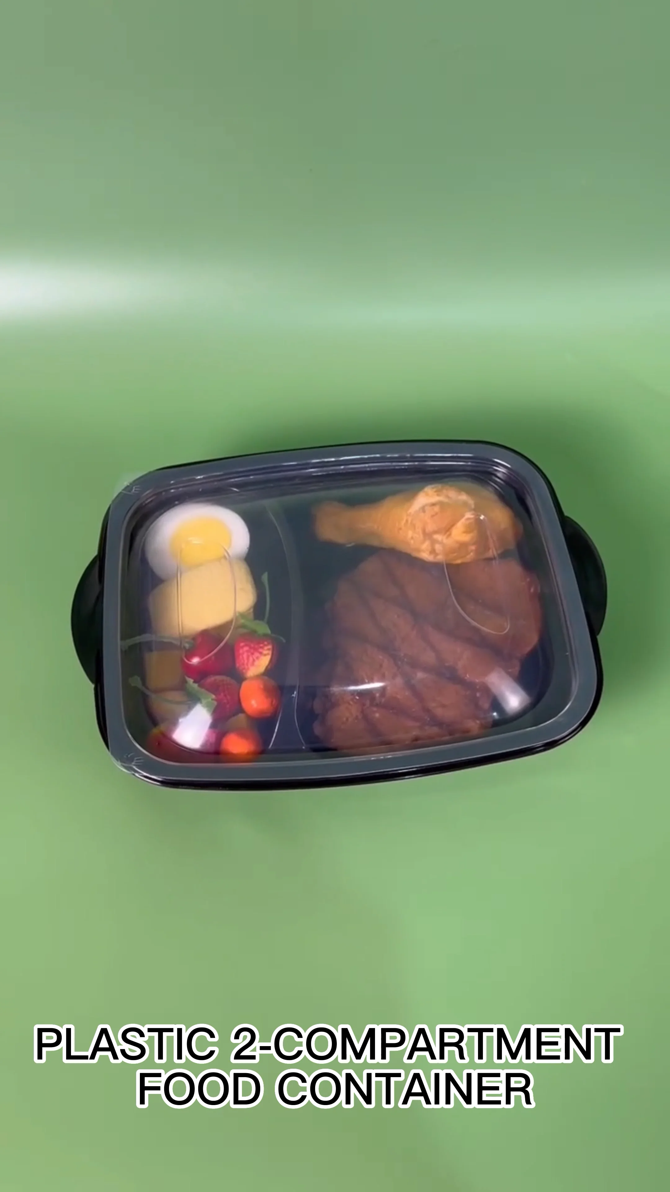 Microwavable Lunch Plastic Packing Boxes 2 Compartment Take Away ...