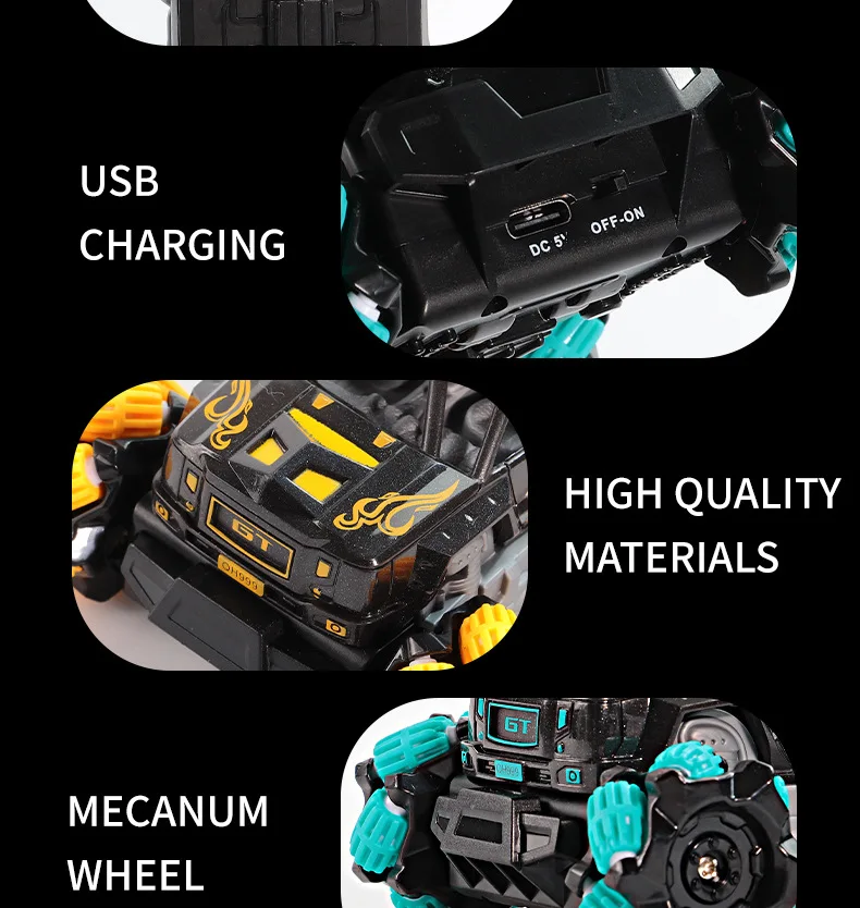 Zille 8-wheel Remote Control Stunt Vehicle Rc Stunt Drift Spray Vehicle ...