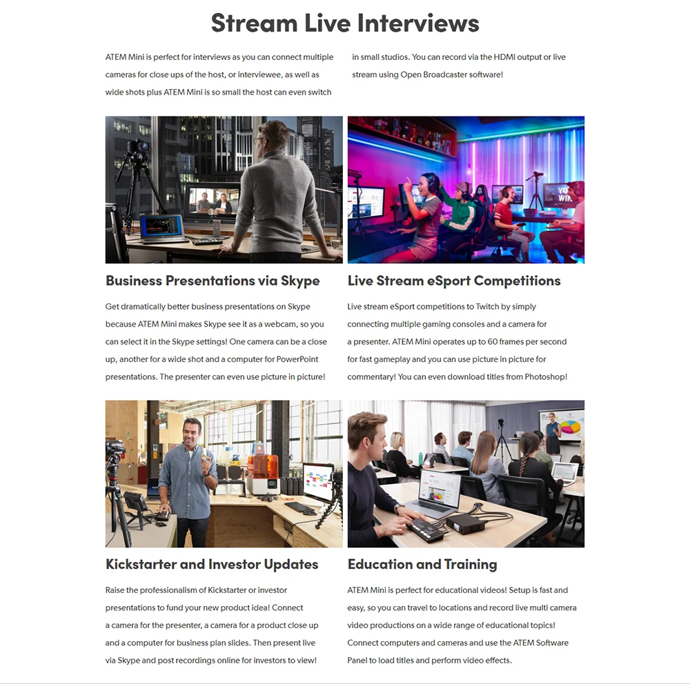 BMD ATEM Mini Pro Video Mixer & Live Streaming Switcher