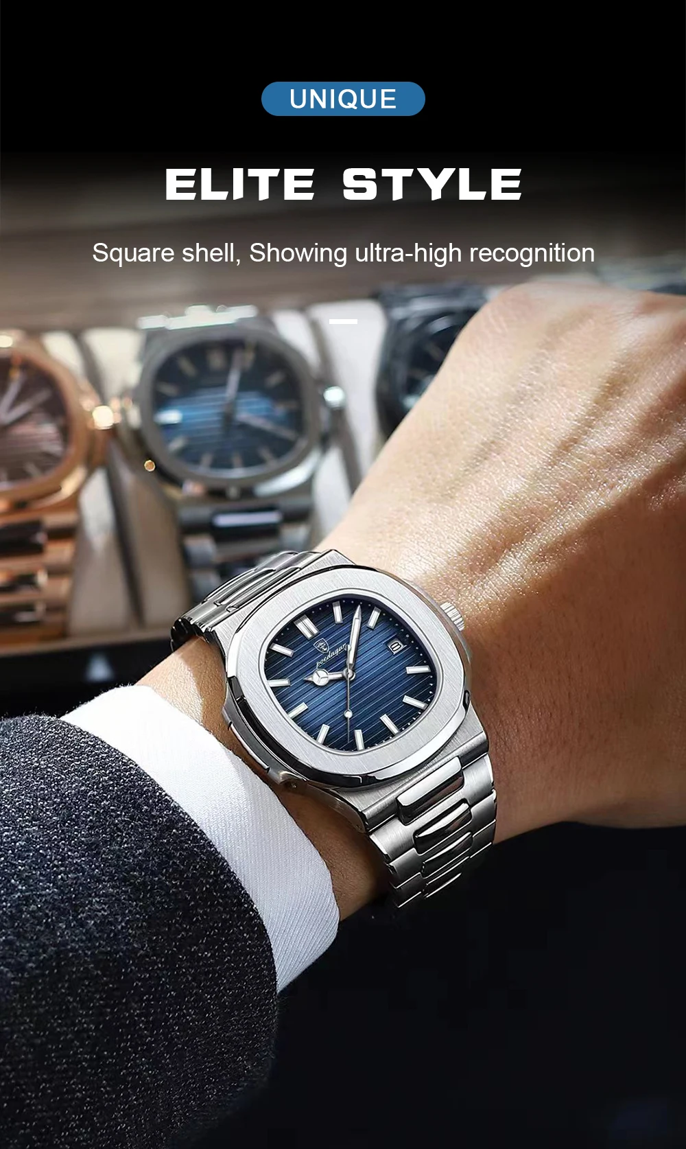 POEDAGAR 613 Luxury Quartz Watch for Men - Waterproof Stainless Steel ...