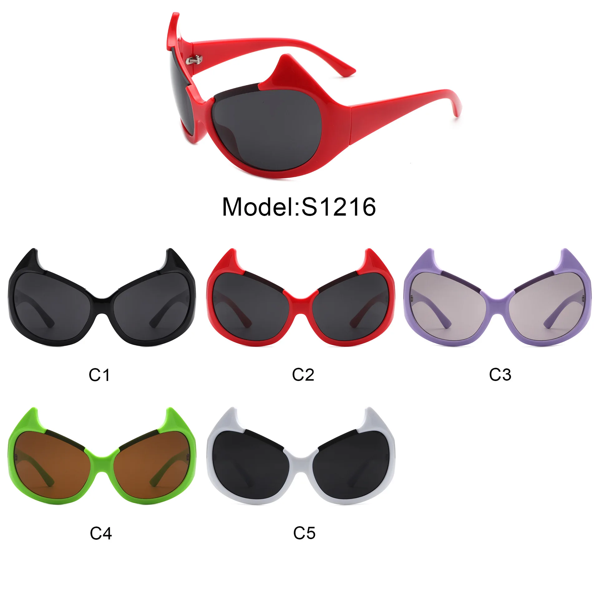 Imp Cat Eye Sunglasses Y2k Explosion Of High-quality Sunglasses In ...