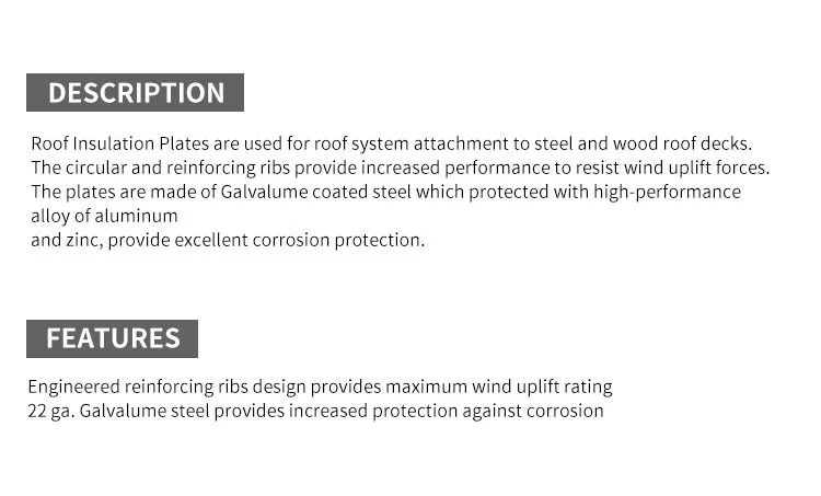 Tpo Pvc Membrane Using Fixed Metal Roofing Round Plate - Buy Insulation ...