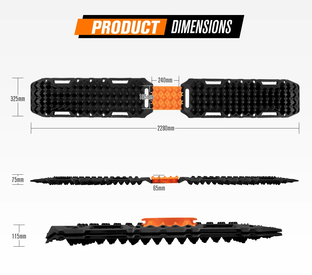 BUNKER INDUST Nylon Rubber Recovery Tracks - Heavy Duty