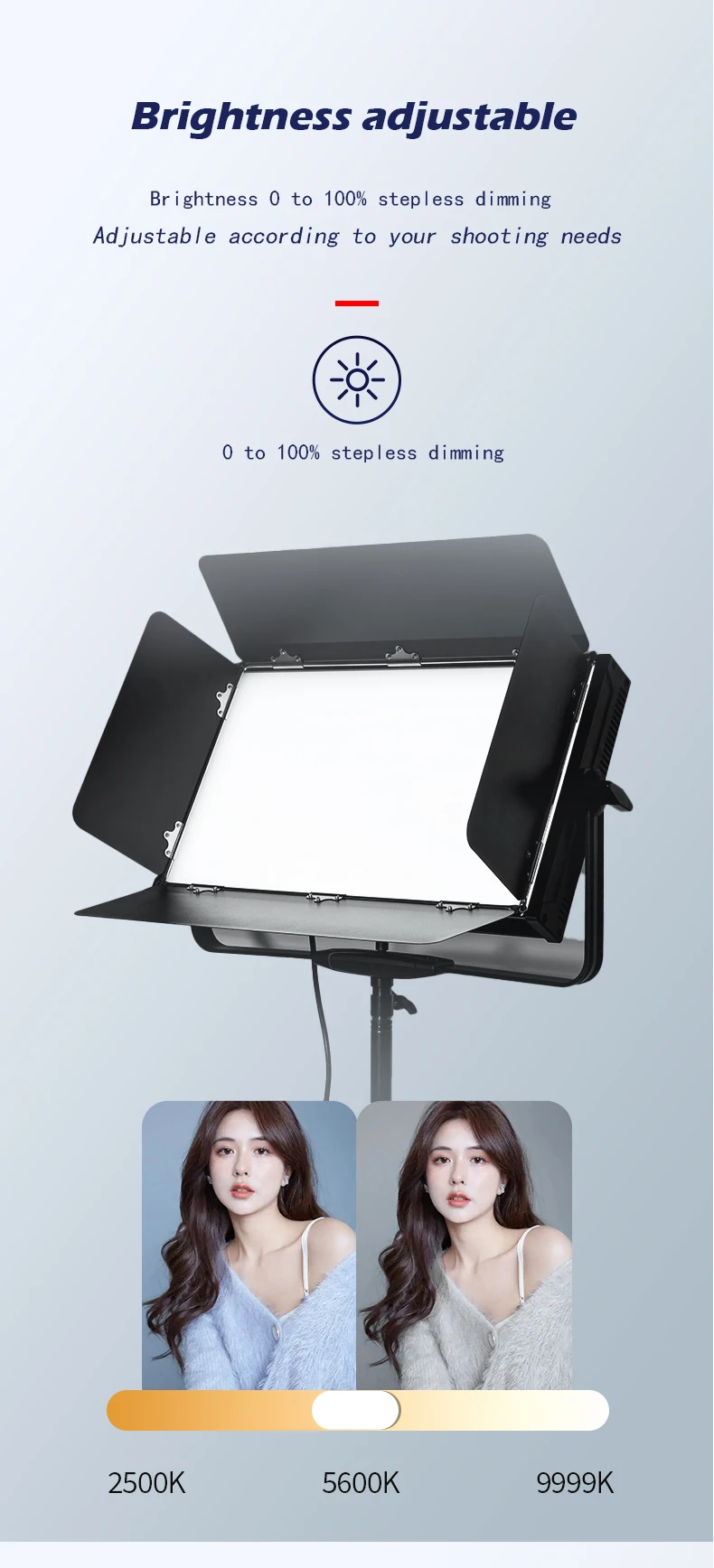 Factory Direct Selling 200W White Light 5600K Professional Audio Video ...