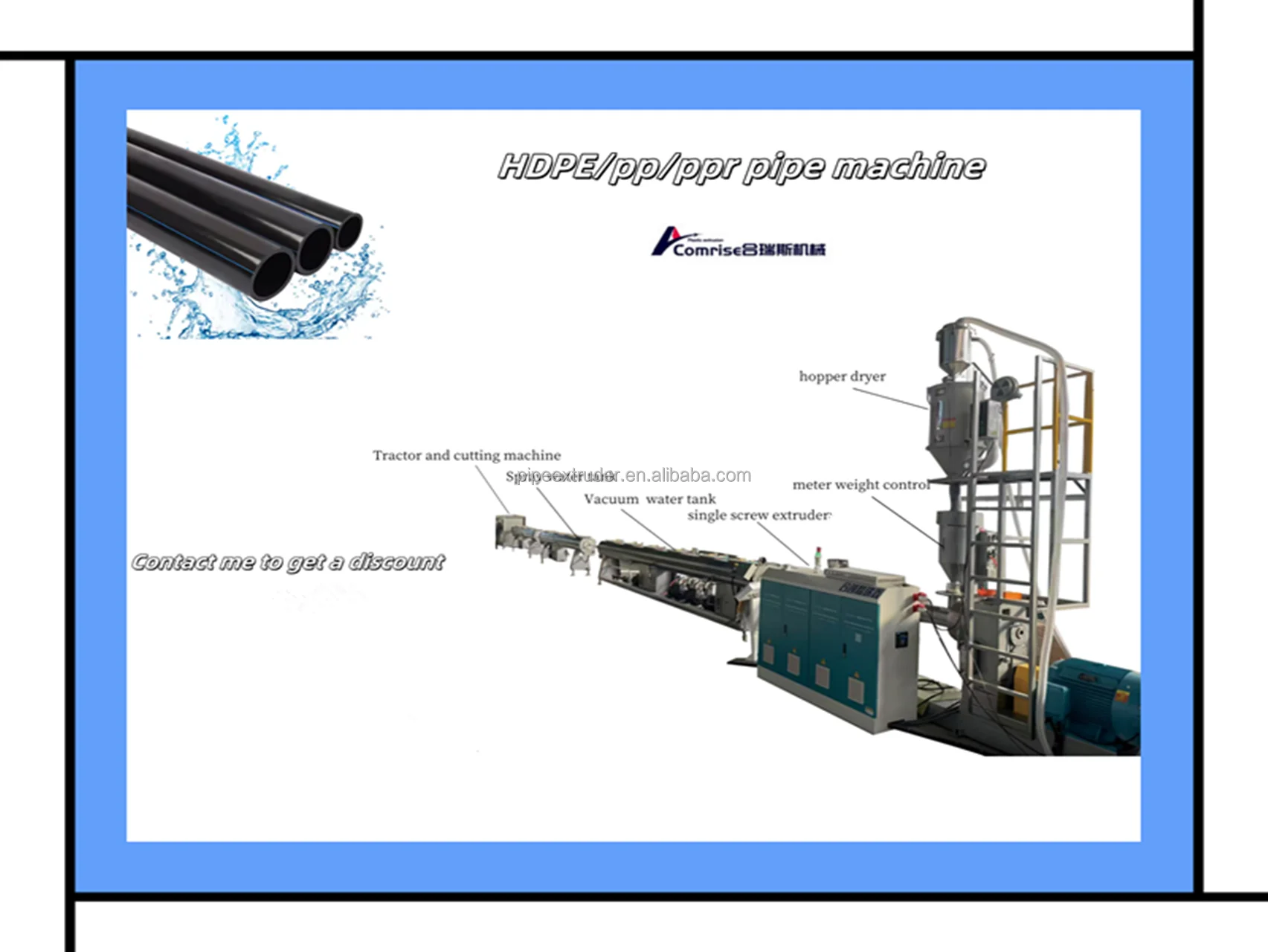2 Outlet Plastic PVC Pipe Haul Off-Cutting Machine| Alibaba.com