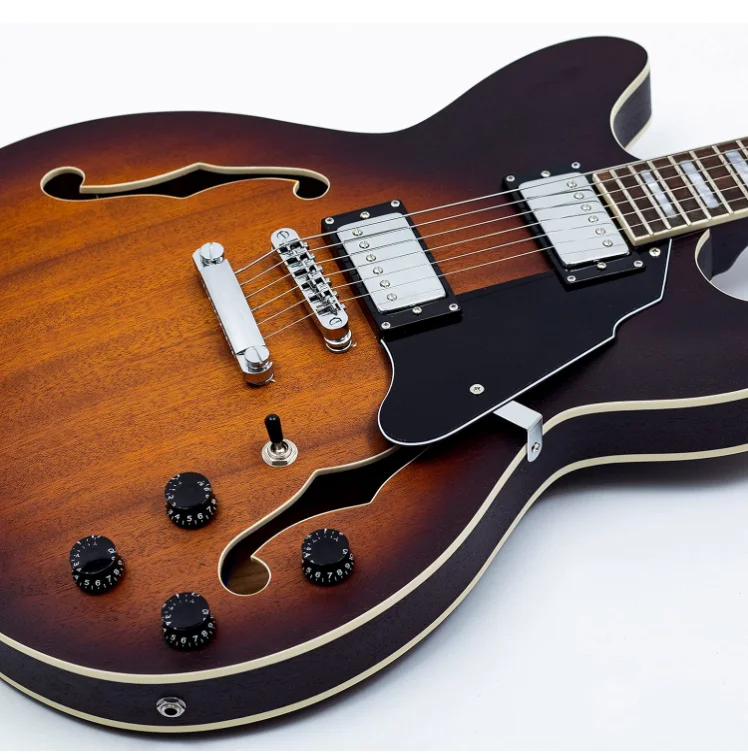GROTE Electric Guitar Simi-hollow Body Electric Guitar Musical ...