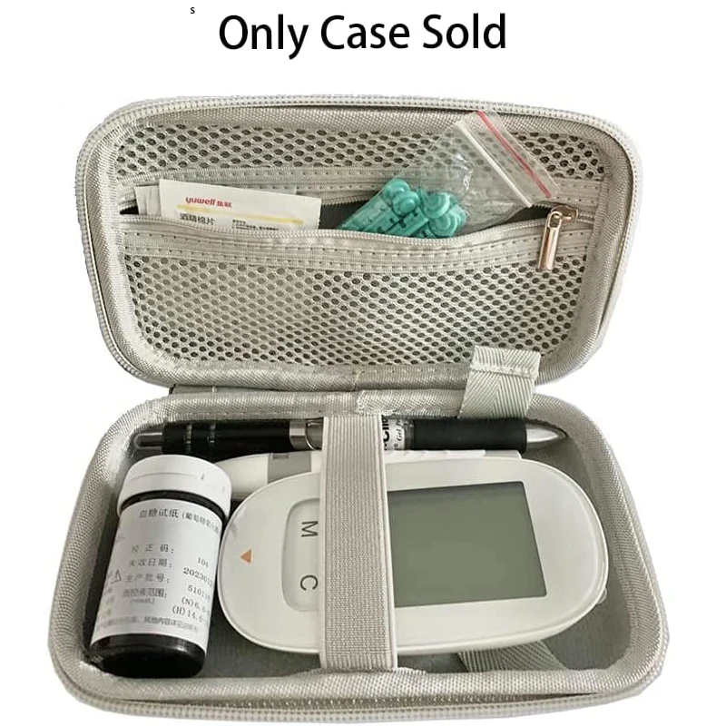 Classic Style Portable Storage Case for Glucose Meter Diabetic Supplies ...