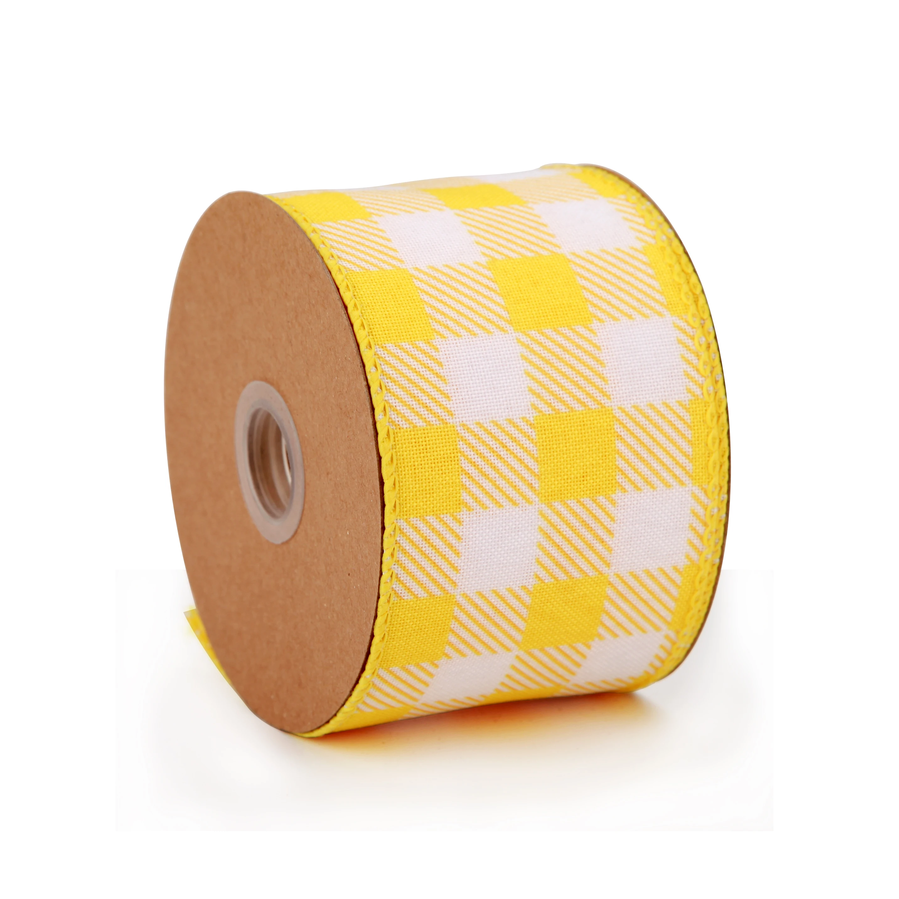 2.5 Inch Christmas Tree Ribbon Plaid Bow Decorative Wire Edged Wreath ...