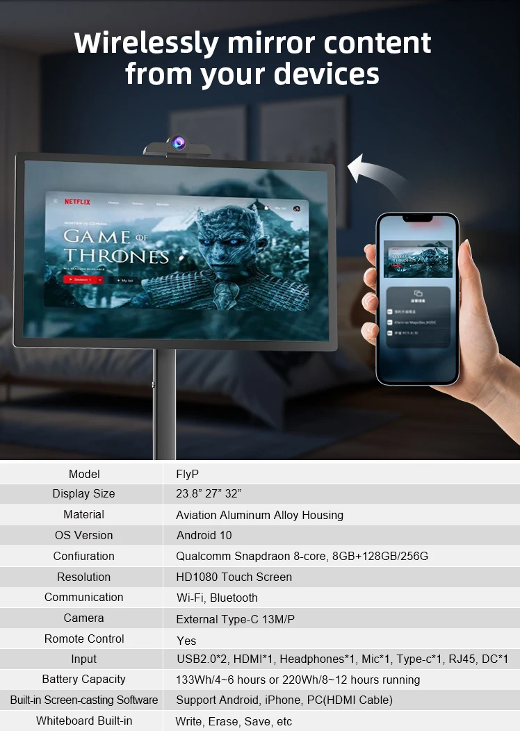 Gaming Monitor Smart Tvs Television Touch Screen 27/32 Inch Tv Standby ...