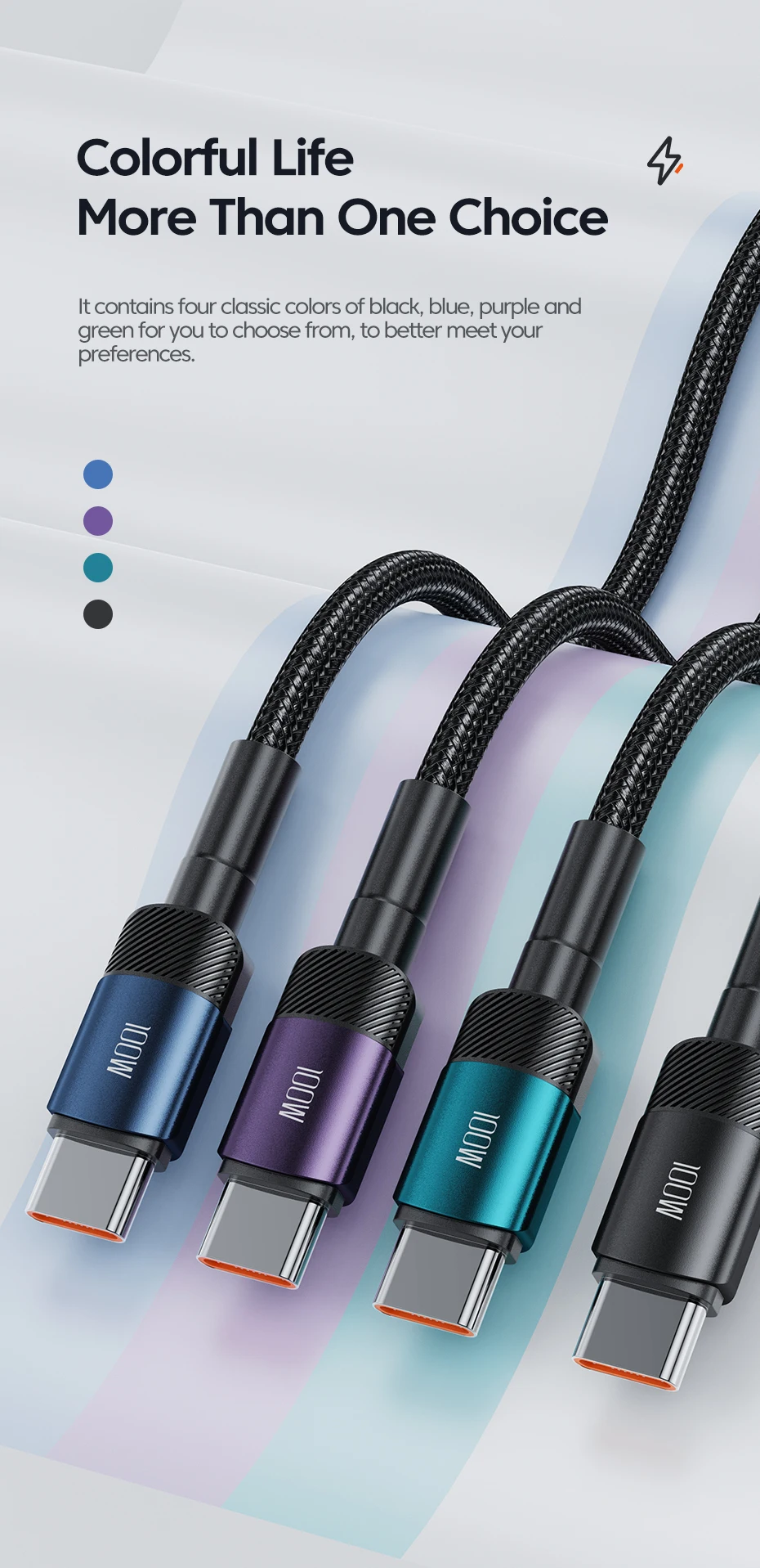 Toocki 100W 5A Fast Charging USB C PD Cable - Reliable & Efficient