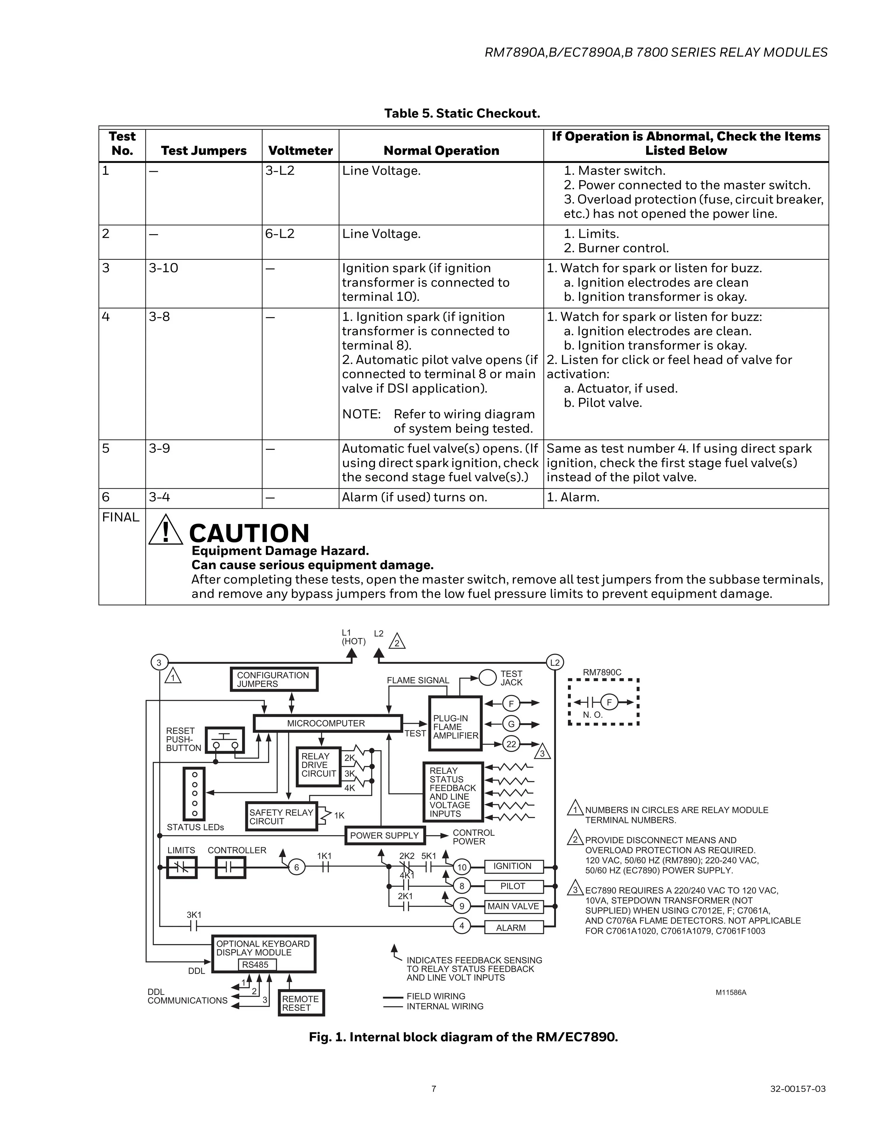 Ec7890b1010 Honyewell Rm7890a,B/ec7890a,B 7800 Series Relay Modules ...