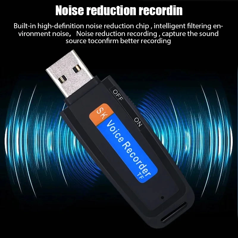 Professional Flash Drive Digital Audio Recorder One Key Recording U ...