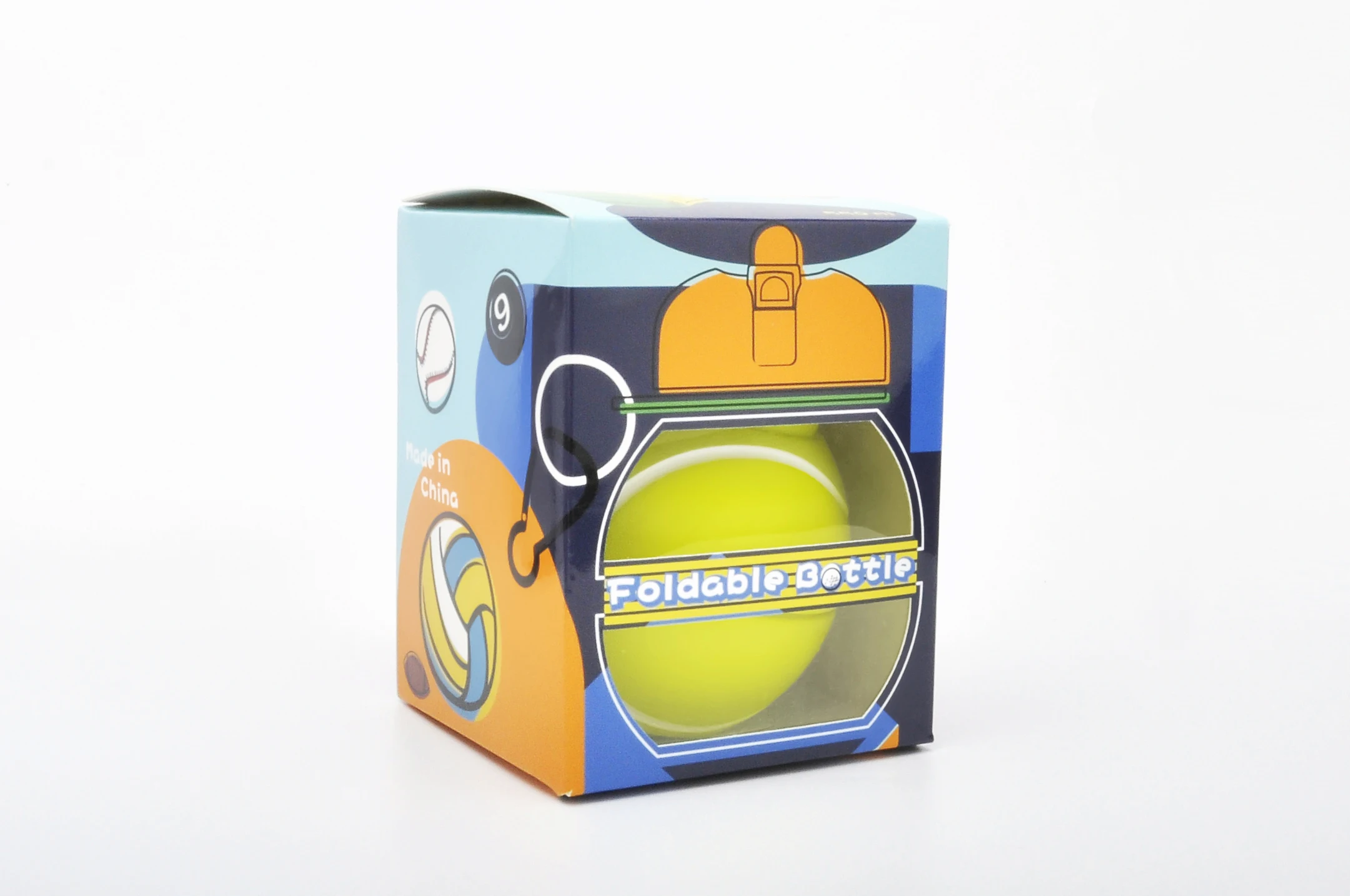 High Quality Collapsible Squeezable Tennis Ball-shaped Water Bottle For ...