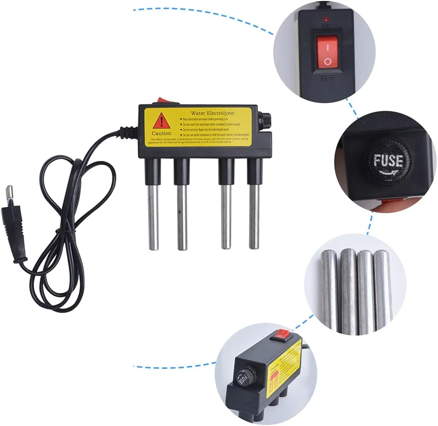 Quick Water Quality Meter TDS Tester with Electrolyzer Iron Bars for ...