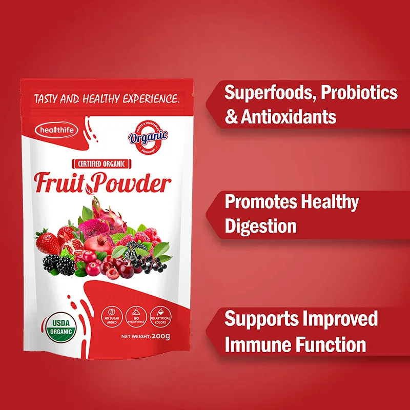 Oem Organic Super Food Mixed Berries Powder,Red Blend Powder - Buy ...