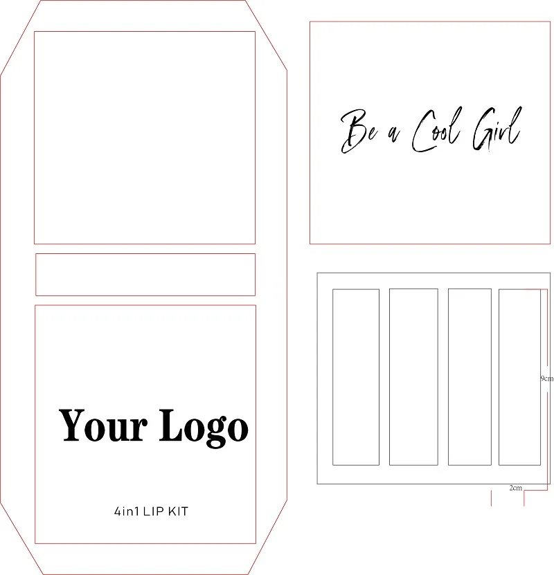 Personalized Matte Liquid Lipstick Set Boxes Printing Your Logo ...